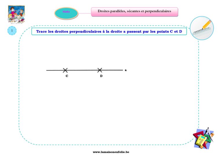 Droites sécantes, parallèles et perpendiculaires - La maison en folie
