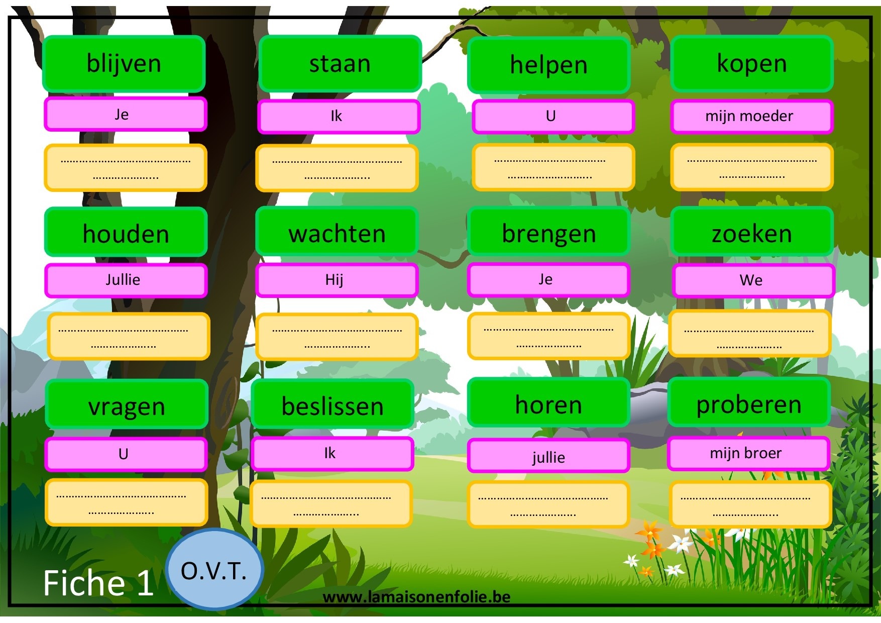 Conjuguer à l’imparfait (O.V.T.) en néerlandais - La maison en folie